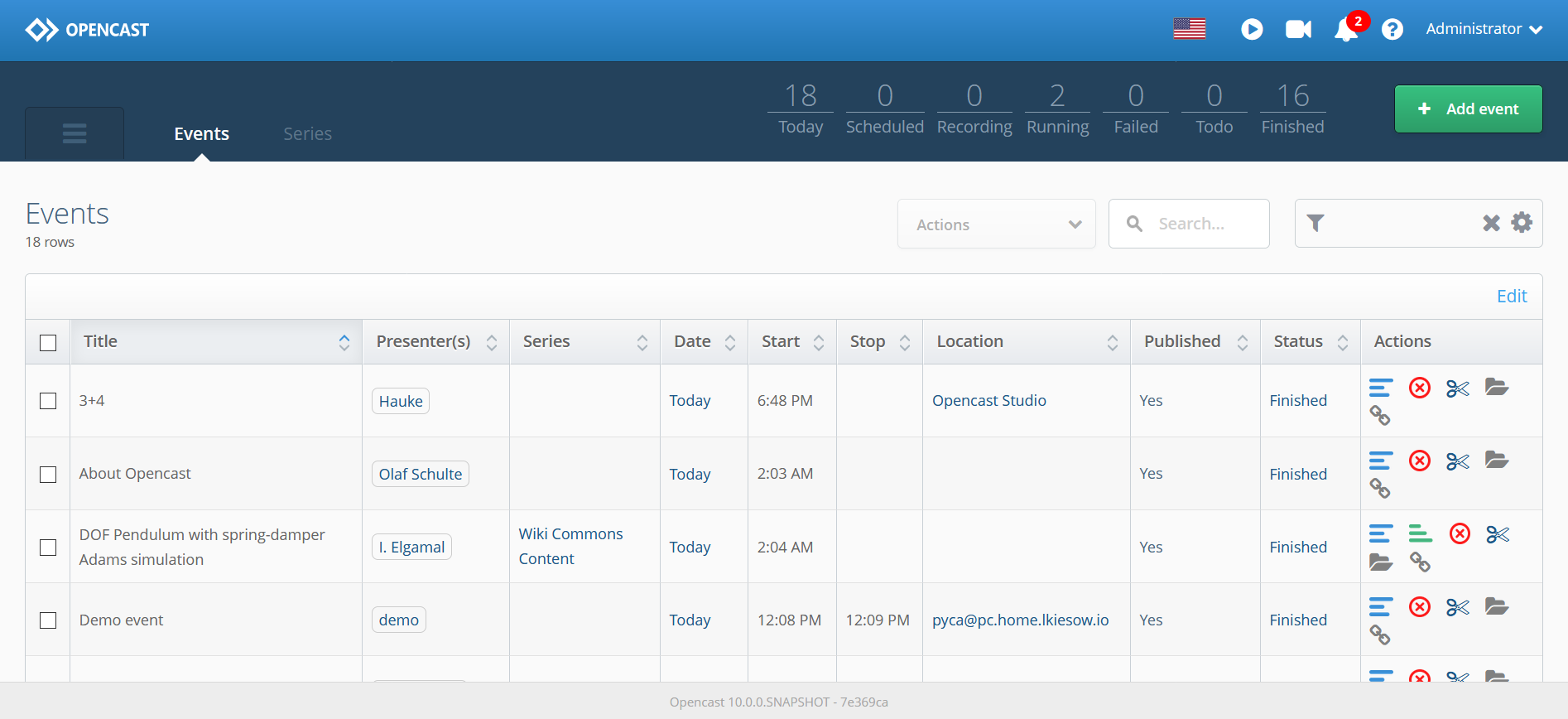 Features – Opencast